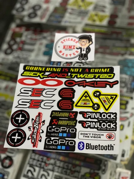 SEC VERSION 1 REFLECTORIZED HELMET VISOR STICKERS | Lazada PH