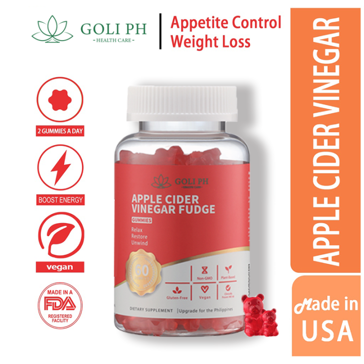 Goli ph Apple Cider Vinegar Gummies Weight Management Slimming for ...