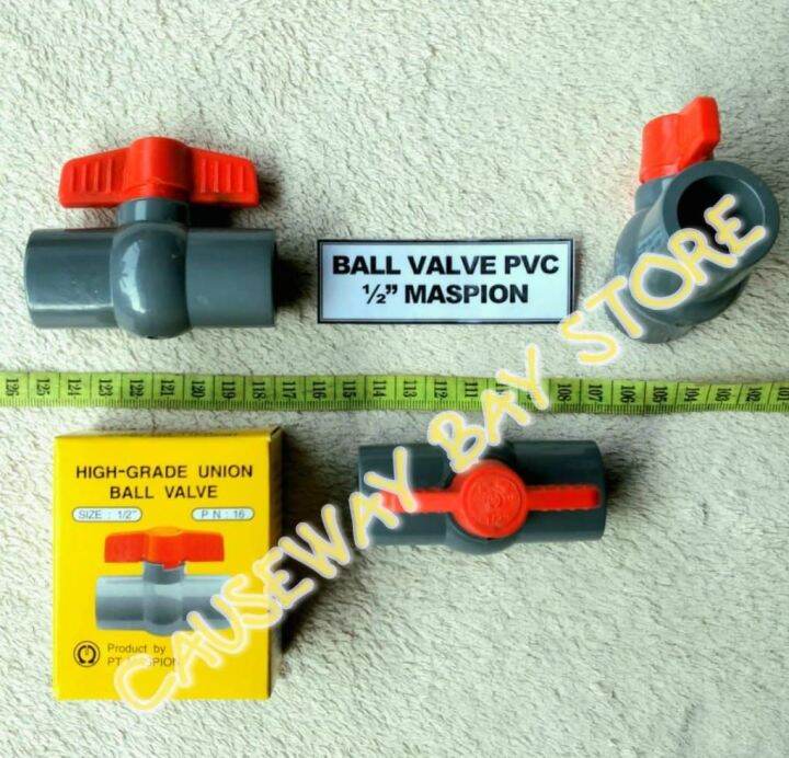 BALL VALVE PVC 1/2 INCH MASPION | Lazada Indonesia