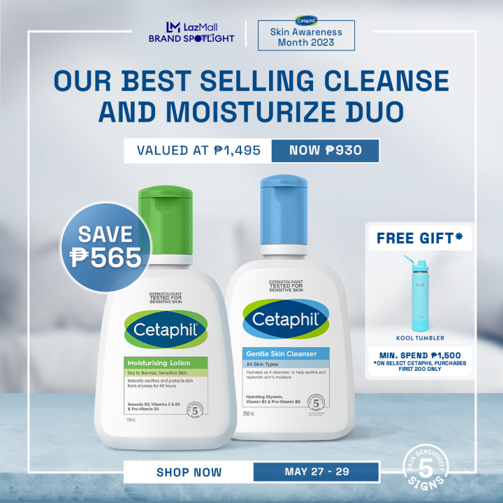 Cetaphil Cleanse and Moisturize Kit (Gentle Skin Cleanser - 250ml ...