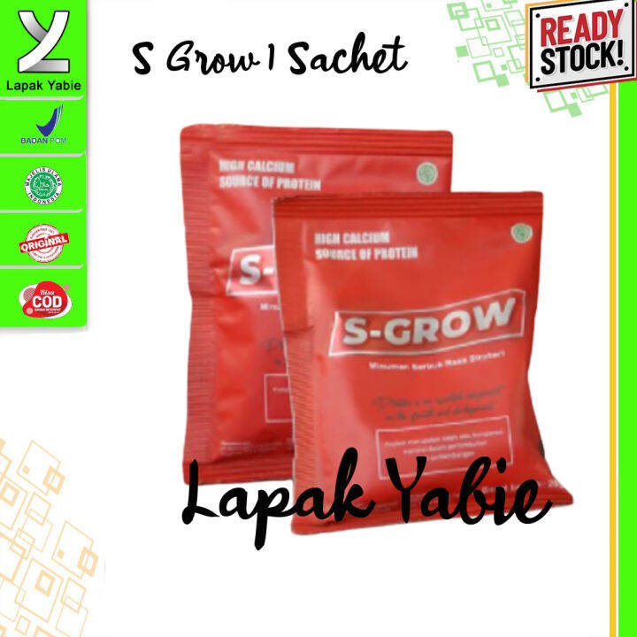 1 Sachet S-grow Asli Susu Peninggi Badan Penambah Tinggi Ukuran Badan ...