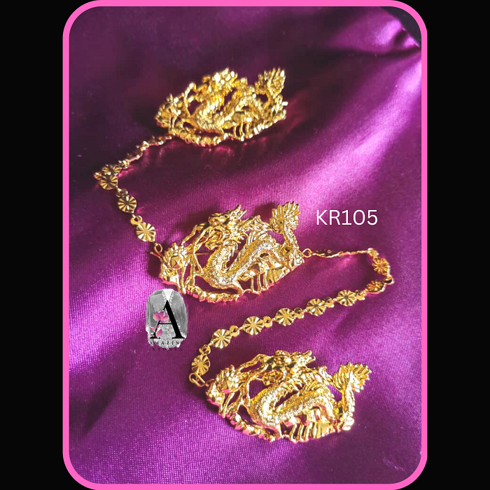 Nyonya Kerongsang Rantai Corak Naga Vintage | Lazada