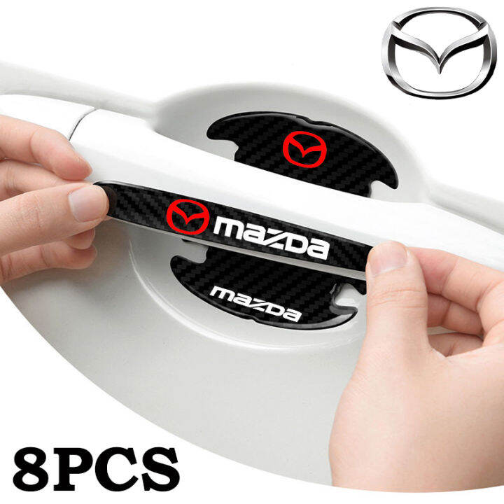 8Pcs car door bowl sticker door crash strip handle protective sticker ...