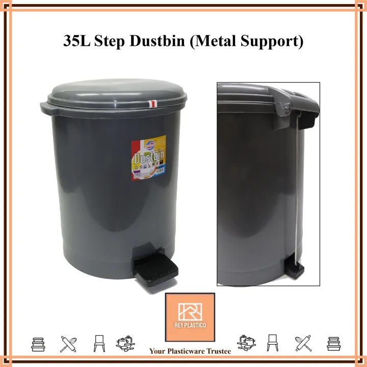 35 liter Metal Support Step Dustbin / 35L Step Dustbin /Big Rubbish Bin ...
