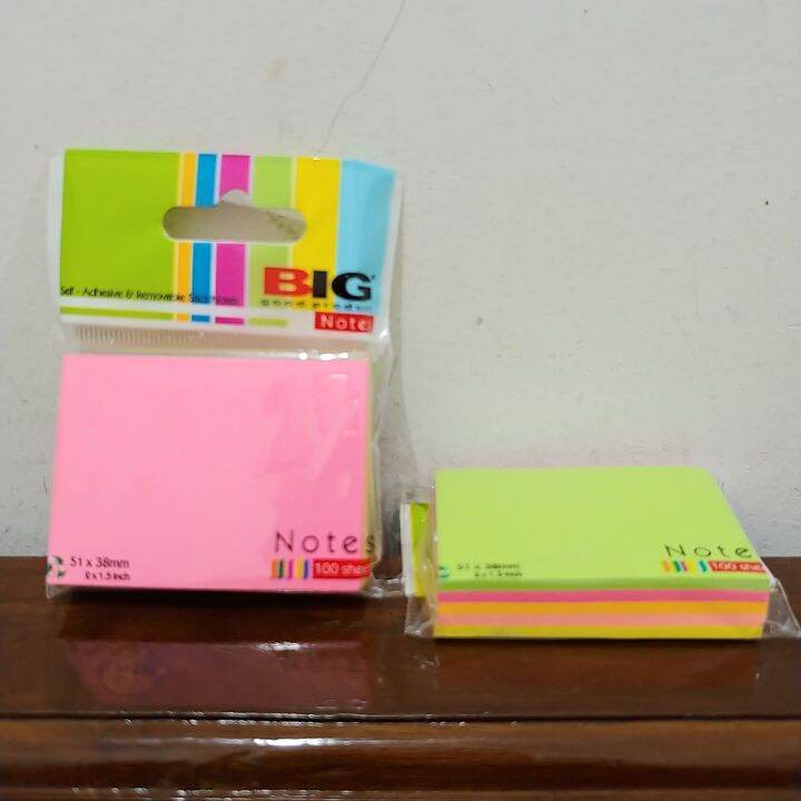 Big 51x38mm Isi 100 Lembar Warna Sticky Notes Penanda Buku | Lazada ...