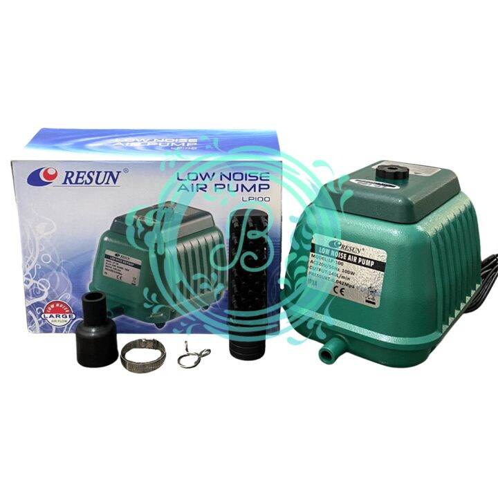 RESUN LP 100 Air Pump 33 Cabang 100 Watt Low Noise Pompa Udara Aerator ...