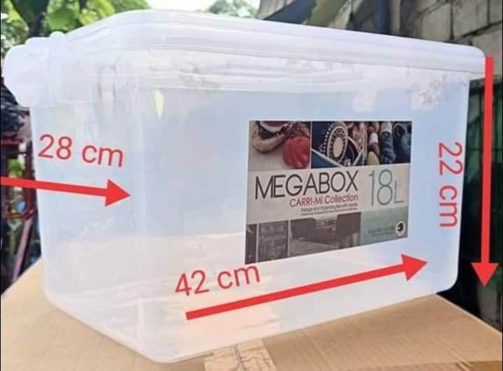 MEGABOX 18LITTER STORAGE BOX TRANSPARENT | Lazada PH