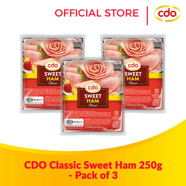 CDO Classic Sweet Ham 250g - Pack of 3 | Lazada PH