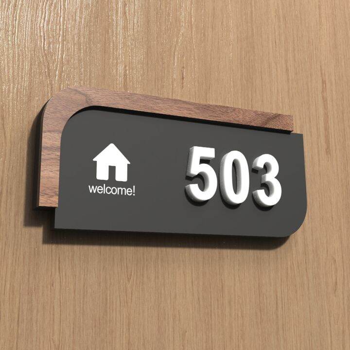 Acrylic Three-Dimensional House Number Plate, Home Customized Hotel Box ...