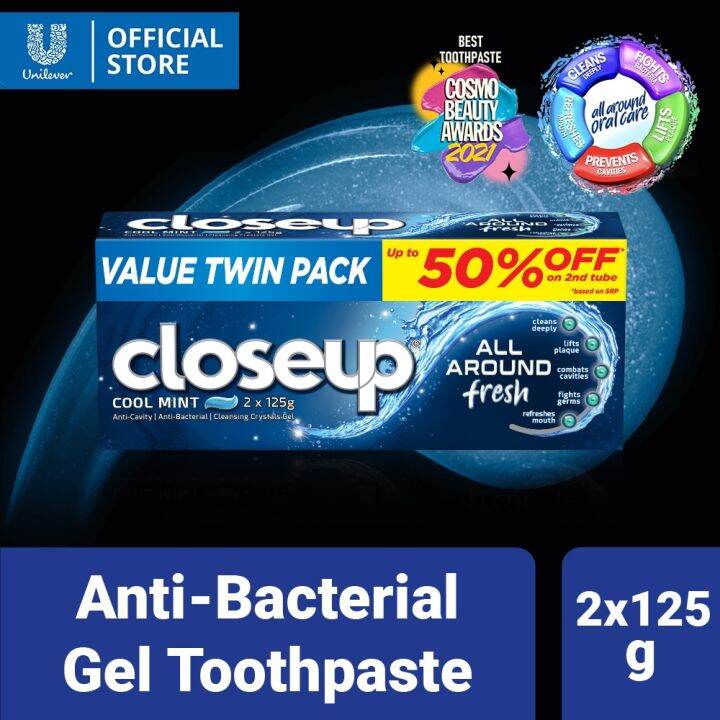 [TWIN PACK] Close Up Toothpaste All Around Fresh Cool Mint 125g | Lazada PH