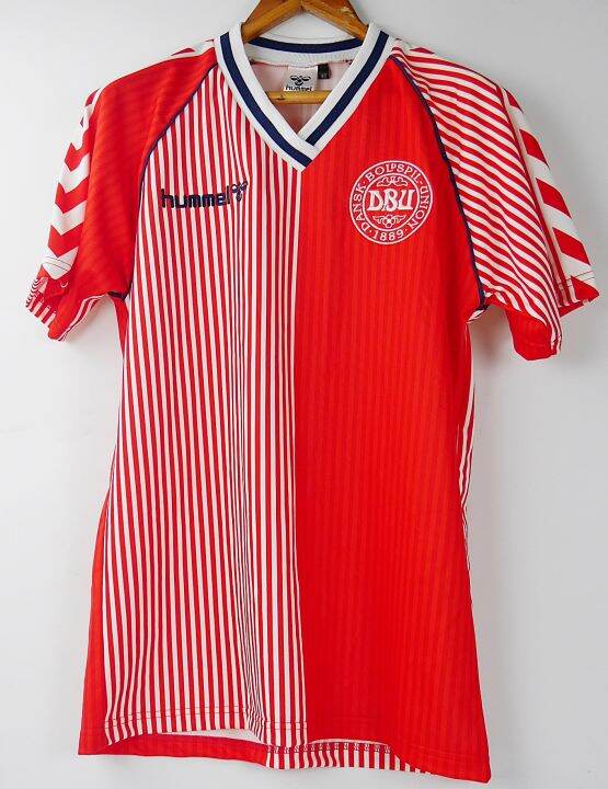 DENMARK HOME WC 1986 RETRO FOOTBALL SHIRT SOCCER JERSEY | Lazada.co.th