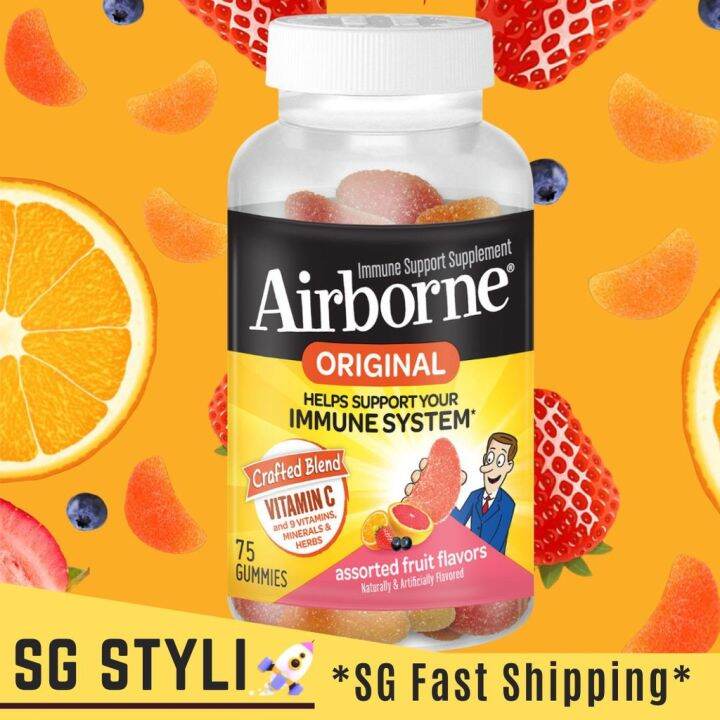 💯Airborne Gummies 75 Assorted Fruit Flavors (Immunity) *2-3 Days ...