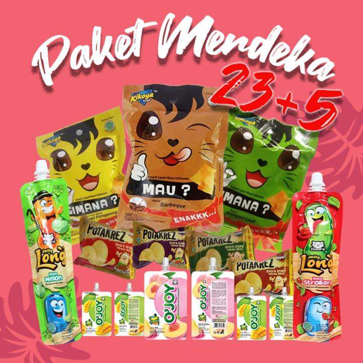 PAKET MERDEKA A ISI 23 + 5 PCS VARIAN SNACK Gift Asin Snacks Food ...