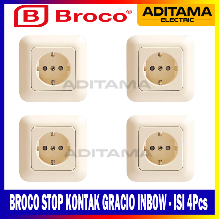 PAKET ISI 4 STOP KONTAK BROCO GRACIO INBOW | Lazada Indonesia
