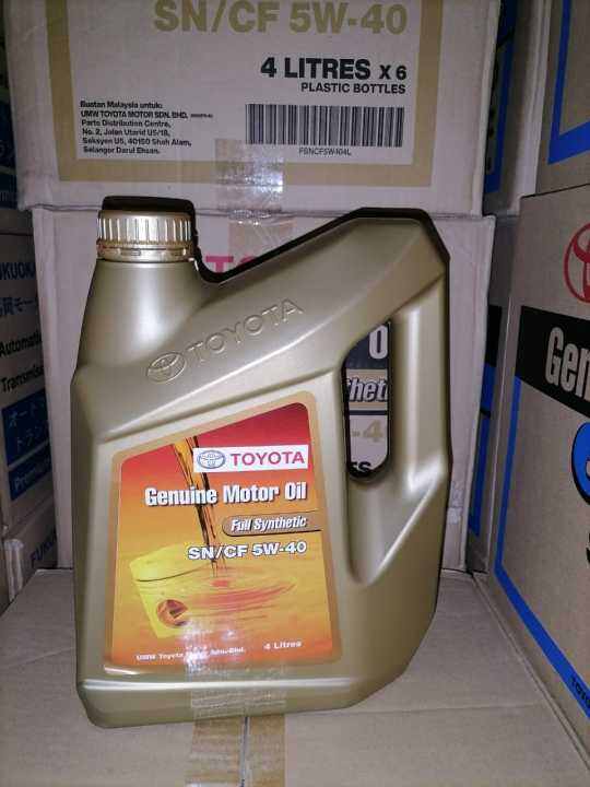 [READY STOCK] TOYOTA SN/CF 5W40 FULLY SYNTHETIC ENGINE OIL | Lazada