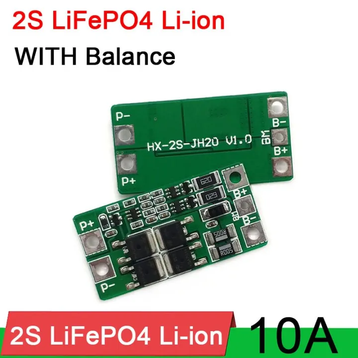 2s 10a With Balance 6.4v 7.4v Lifepo4 18650 Li-Ion Protection Board Mos ...