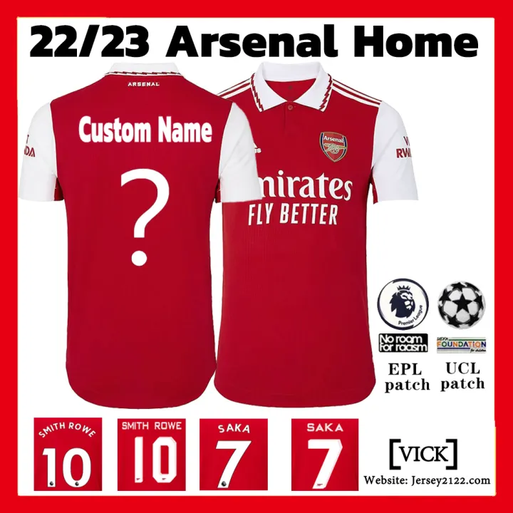 【Custom Name】22/23 custom name Arsenal Home Jersey 2022 Men Football ...