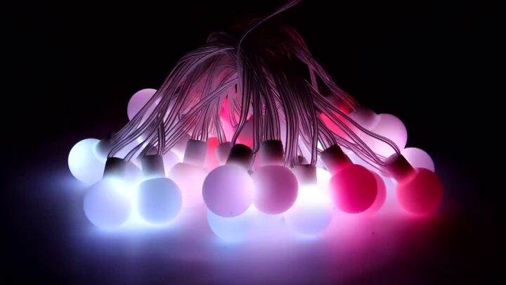 DC5V WS2812B Dream Color RGB LED Round Ball String Lights Christmas ...