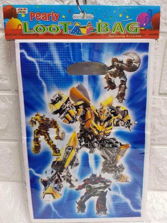 Character Themed Plastic Loot Bags (10pcs/pack): TRANSFORMERS | Lazada PH