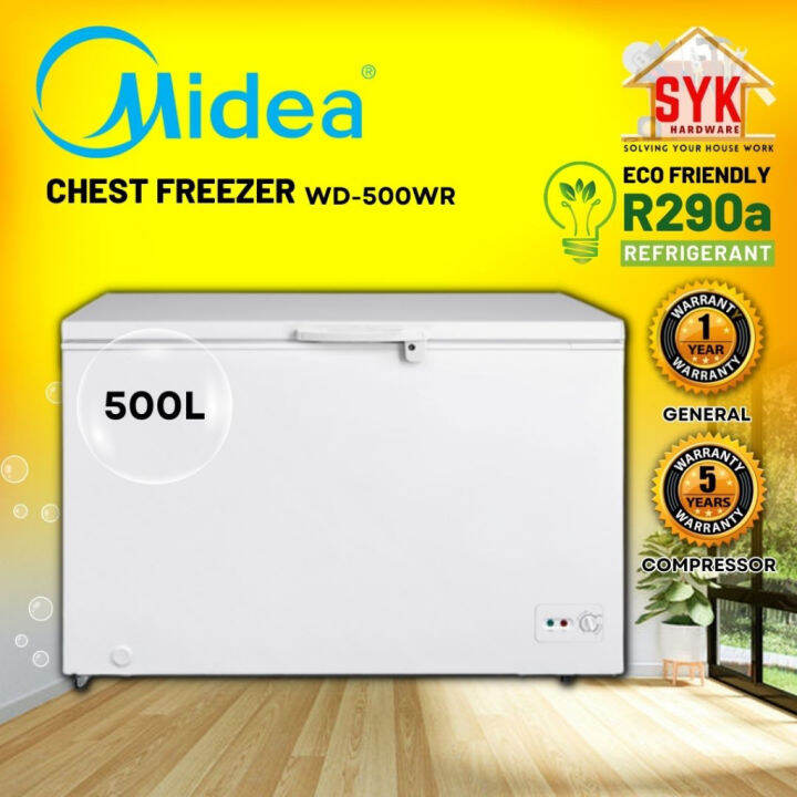 SYK Midea Chest Freezer WD-500WR 500L Deep Freezer Frezer Peti Sejuk ...