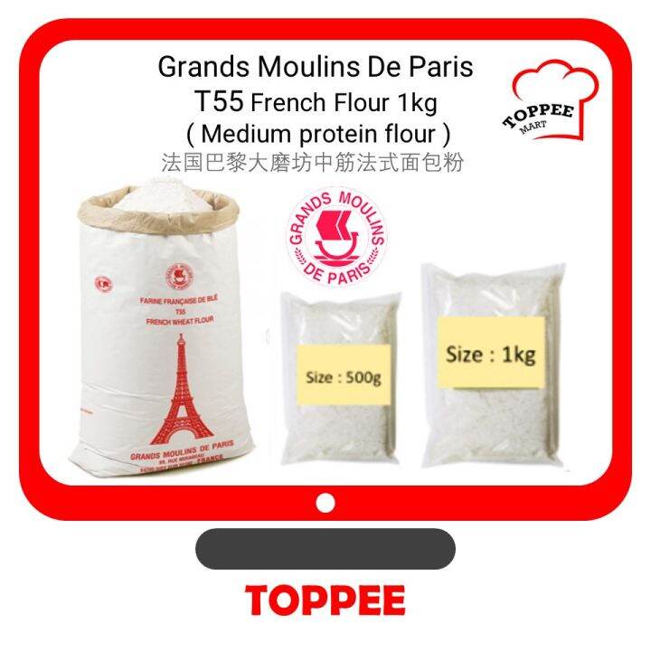 T55 French Flour 500G/1KG T55 French Wheat Flour /Grands Moulins De ...