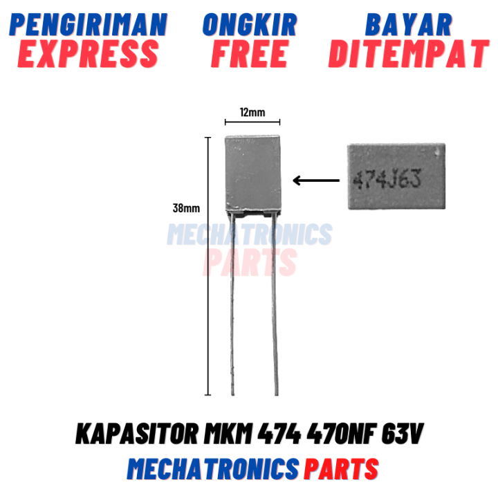 Kapasitor MKM 474 470nf 63V 474J63 63 Volt Capacitor | Lazada Indonesia