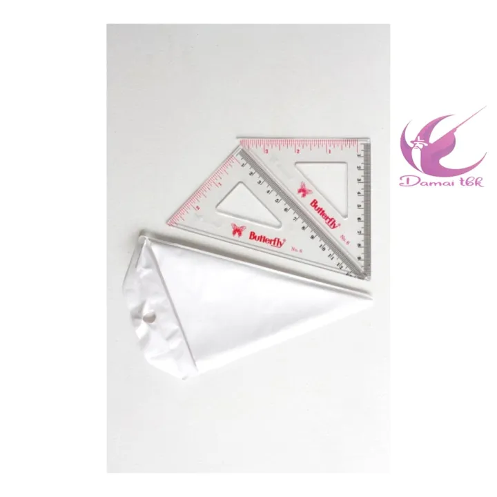 Butterfly Penggaris Segitiga no.6 Siku 13cm Sama Sisi 10cm | Lazada ...