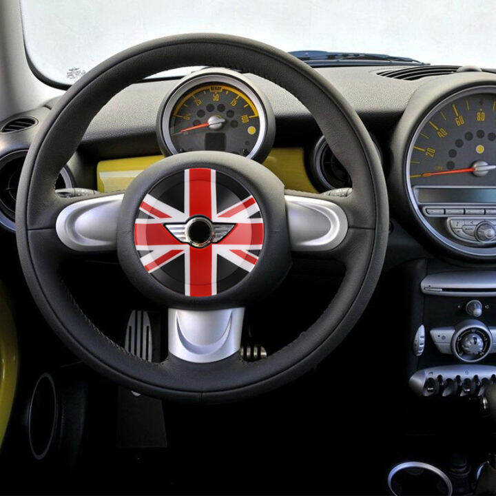 สำหรับ Mini Cooper S One R55 R56 R60ยูเนี่ยนแจ็คพวงมาลัยฝาครอบล้อกรณี ...