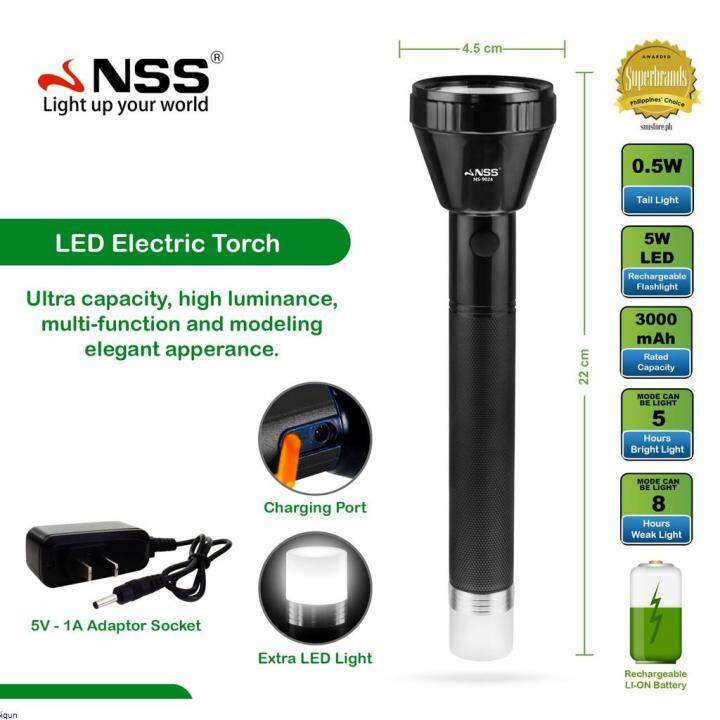 flashlight rechargeable water proof original NSS NS-9024 Rechargeable ...
