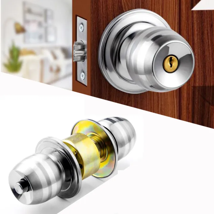 ROUND BALL LOCK002- Home Bathroom Entrance Ball Door Lock Handles With ...