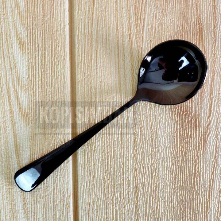 CONALLI Coffee Cupping Spoon Black Stainless Steel Sendok Cuping Kopi ...
