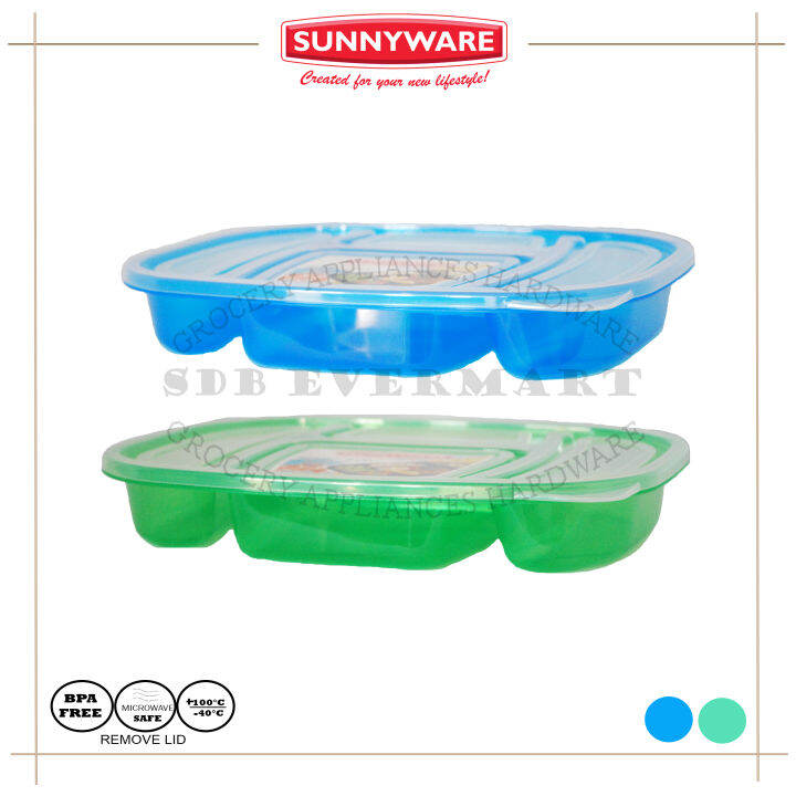 Sunnyware-Lunch Box Food Storage-850mL-[509]-Blue Green-1pc | Lazada PH