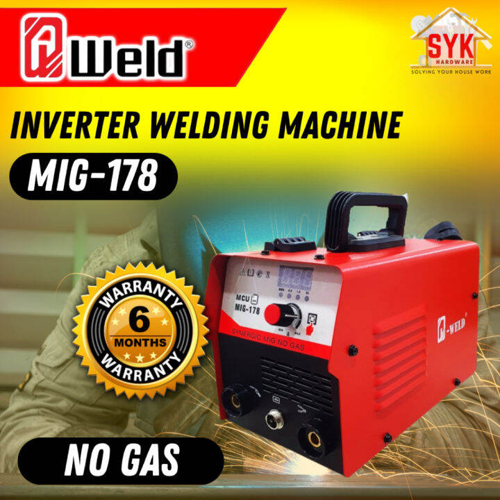 SYK Q-WELD MIG-178 Inverter Gasless Welding Machine Metal Steel ...