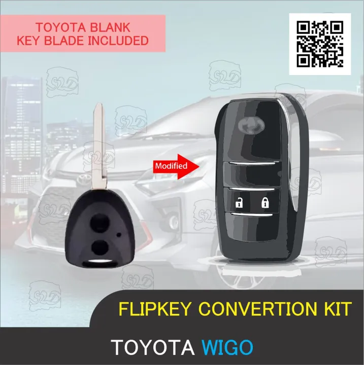 Toyota Wigo Flipkey 2 Buttons Key Case Shell Flip key | Lazada PH