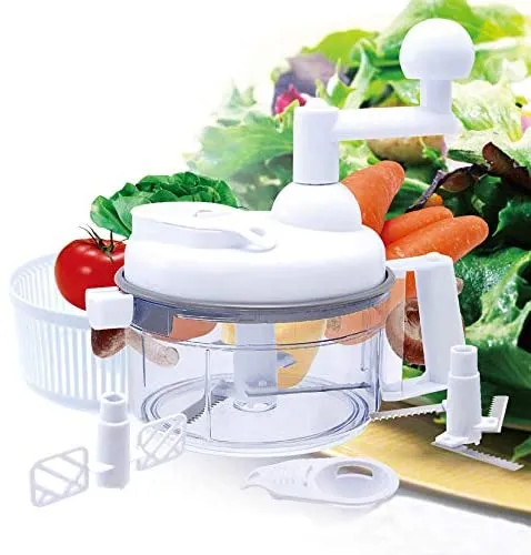 Hand Crank Multi-Function Food Vegetable Meat Swift Chopper Kitchen ...