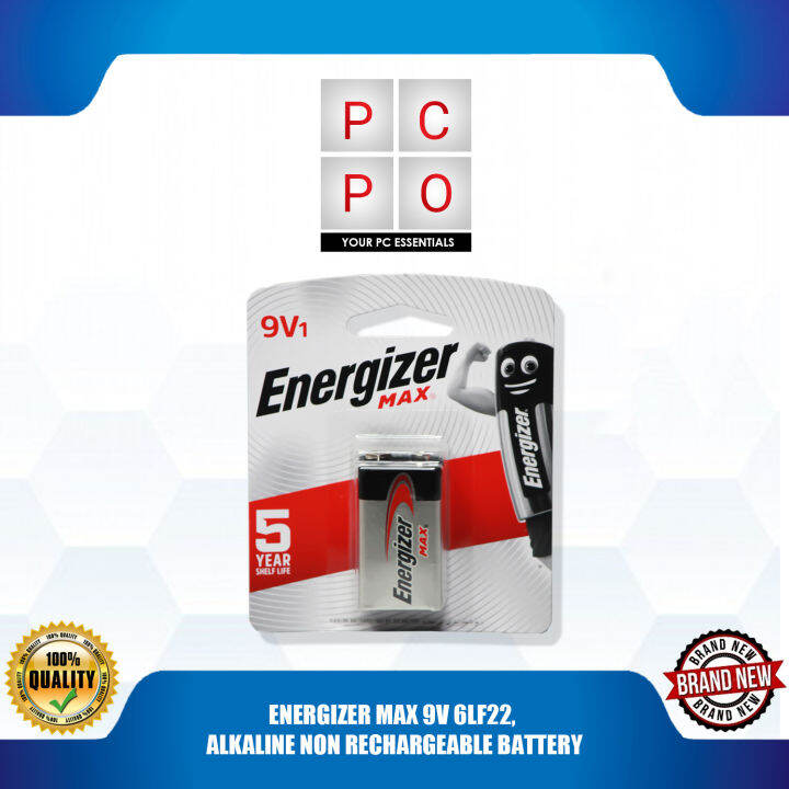 ENERGIZER MAX 9V 6LF22, ALKALINE NON RECHARGEABLE BATTERY | Lazada PH