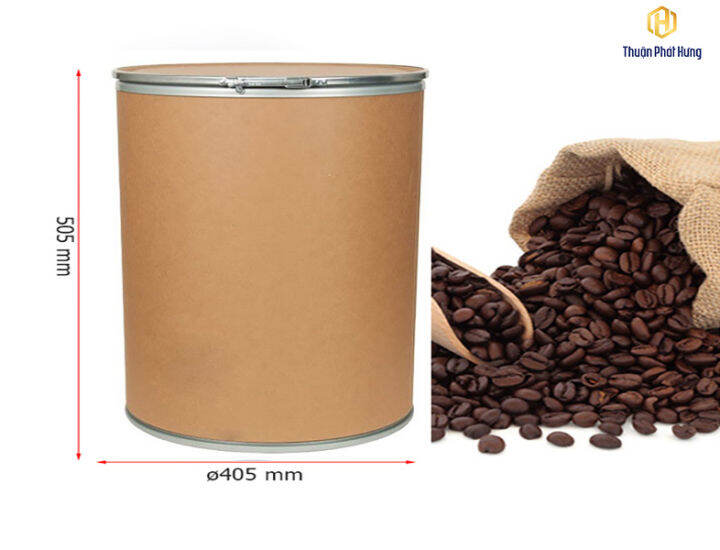Bộ 5 Thùng Giấy Tròn Các Tông Carton Fiber Drum Chứa Cà Phê Thực Phẩm ...
