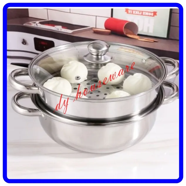 Panci Kukus Susun 2 Stainless 28 cm / Dandang Steamer | Lazada Indonesia