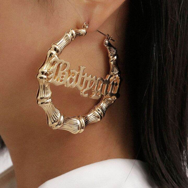 MERUO ต่างหูแบบห่วงทรงกลมขนาดใหญ่สไตล์พังก์ต่างหูแบบห่วงกลวงต่างหูเครื่องประดับแฟชั่นสำหรับงาน ...