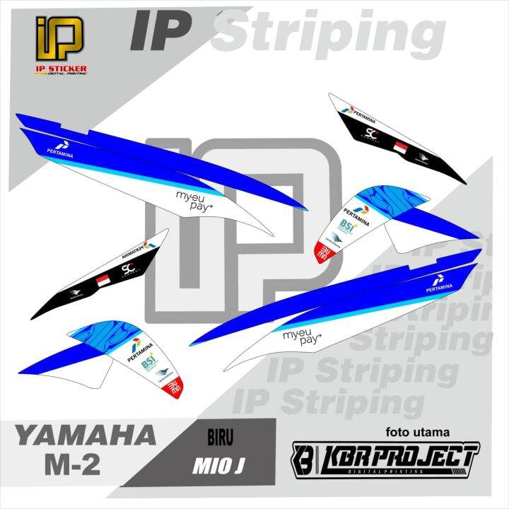 MIO J striping MIO J motor YAMAHA motor sticker variasi Racing IP.M-2 ...