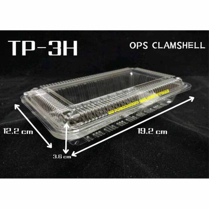 TOLI OPS TP-3H Plastic Tray -100pcs Disposable Packaging Food Tray | Lazada