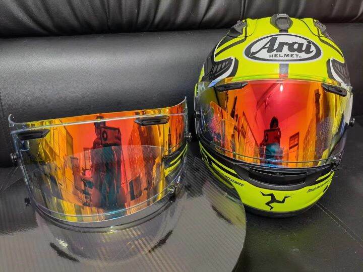 Kính màu, tráng gương, rainbow, kính thay thế nón fullface Arai RX7X ...