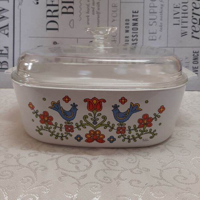 [ Rare Vintage CorningWare ] Big Casserole 4L with Glass Lid | Lazada