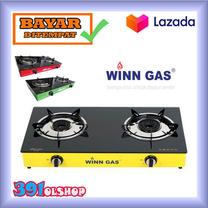Winn Gas Kompor Gas / Kompor Tanam 2 Tungku - W388 Warna merah, kuning ...