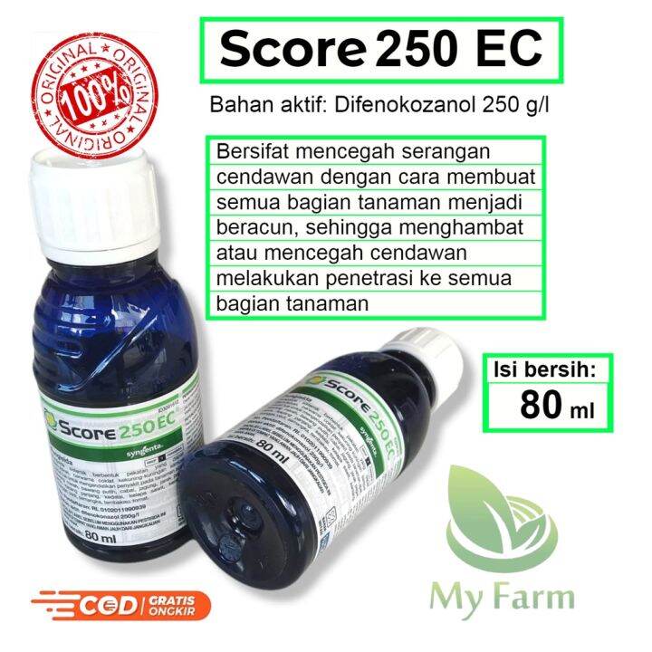 Fungisida Sistemik Score 80 Ml Zpt Obat Semprot Bahan Aktif ...