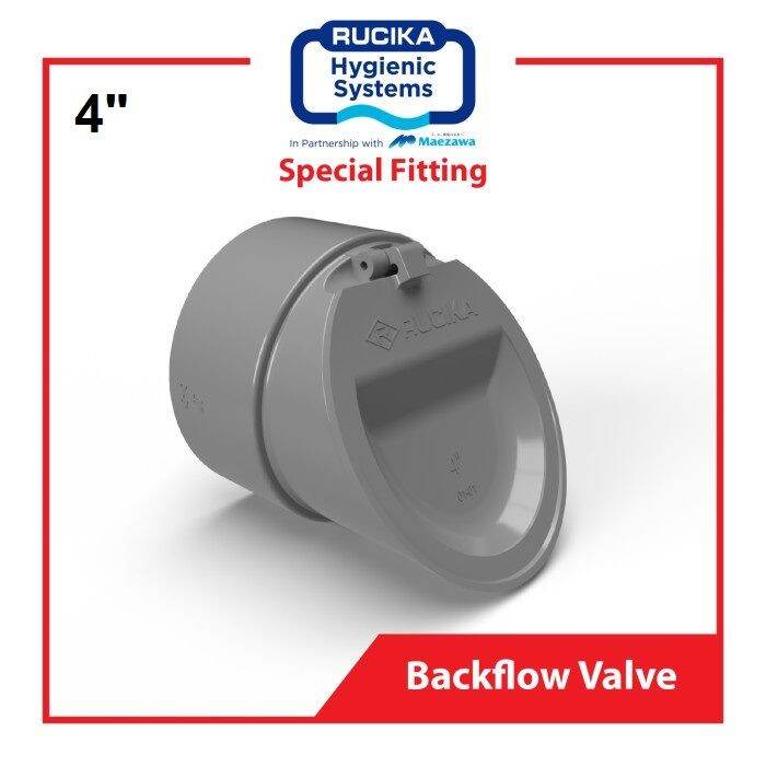 Backflow Valve 4" Rucika PVC Back Flow 4 Inch Tutup Pipa Pembuangan ...