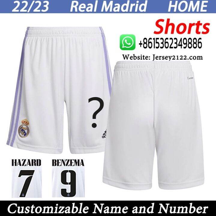 Real Madrid Home Shorts 22/23 2022 Men Football Kit RMA NO9 Benzema ...