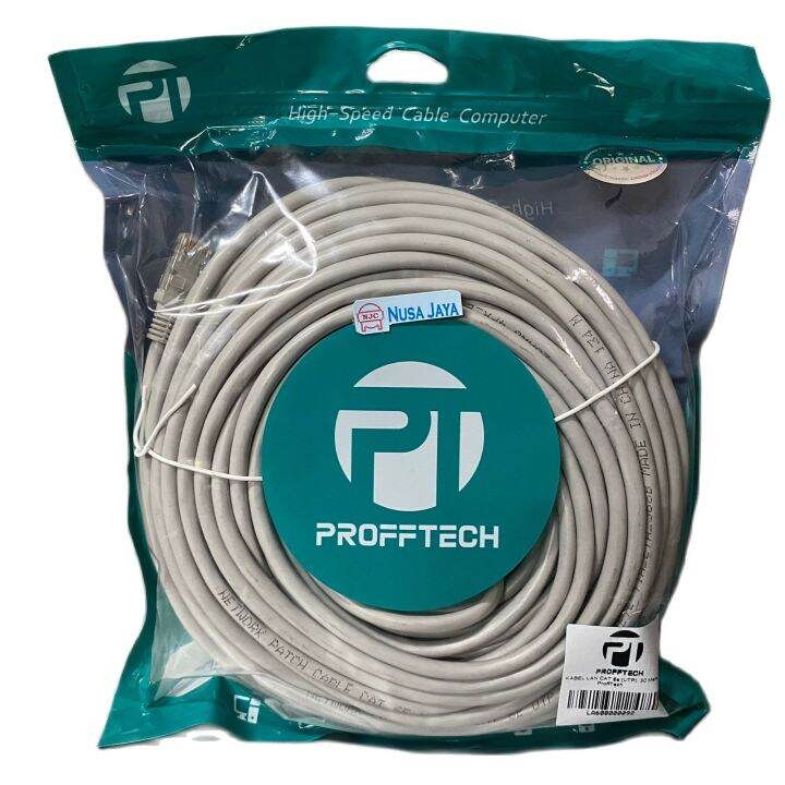 Kabel Lan Cat6 30 Meter Profftech Cable UTP Cat.6e RJ45 Networking 30Meter | Lazada Indonesia
