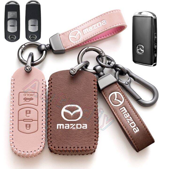 Car Remote Key Case Leather Type For Mazda CX-3 CX-5 CX-7 CX-9 CX5 CX7 ...