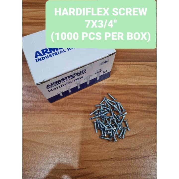 [Quality assurance] (1000pcs/box) Hardiflex Screw 7x3/4 GI silver ...